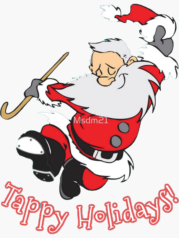 Tappy Holidays Tap Dancing Santa Claus Sticker sold by Warm Gladiator ...