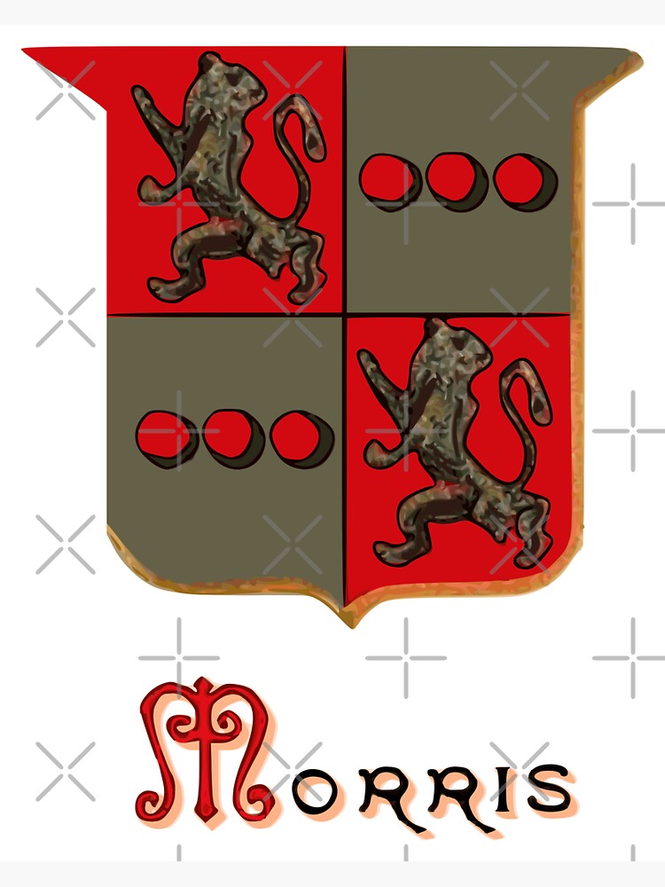 "Morris Family Coat of Arms" Sticker for Sale by Heraldica | Redbubble