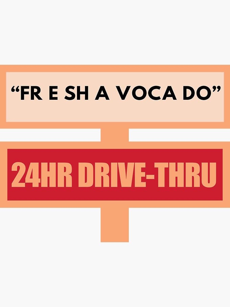 "Free Fre Shavacado Fresh Avocado" Sticker for Sale by AlwaysAwesome ...