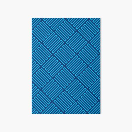 "Angled Checkerboard Line Pattern in Two Shades of Blue" Art Board ...