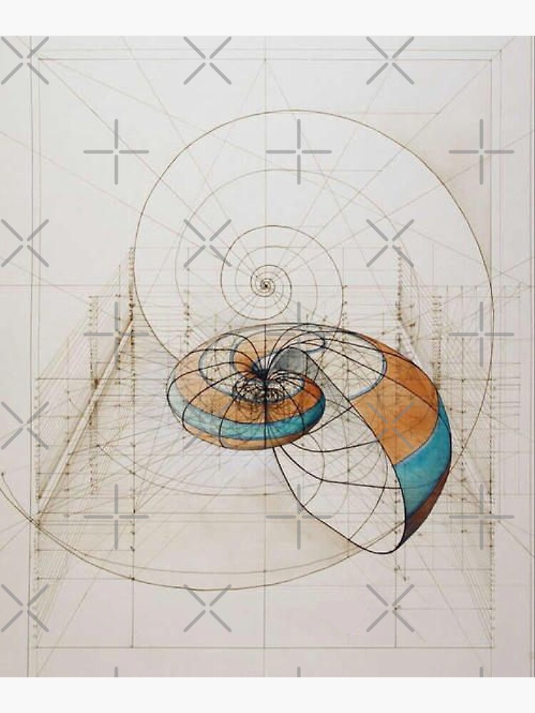 "Stay Golden - Sacred geometry Fibonacci Spiral" Art Print by baka ...