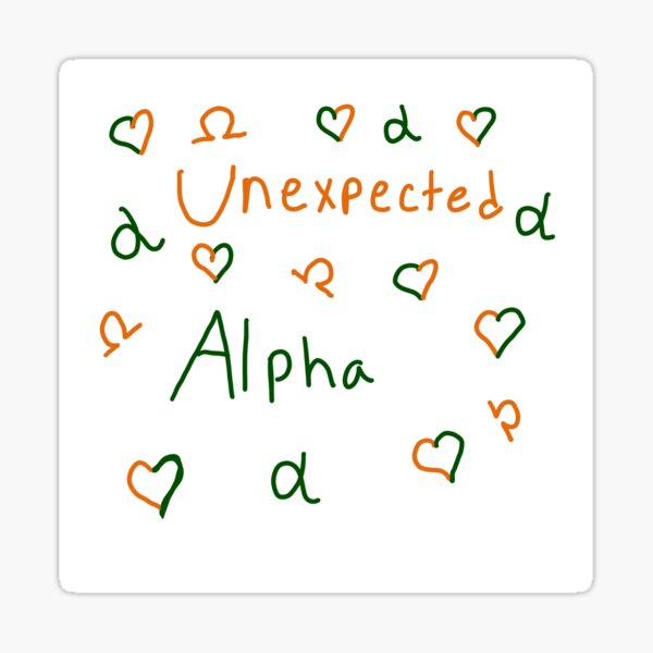 "unexpected alpha (1)" Sticker by inudigifan201 | Redbubble