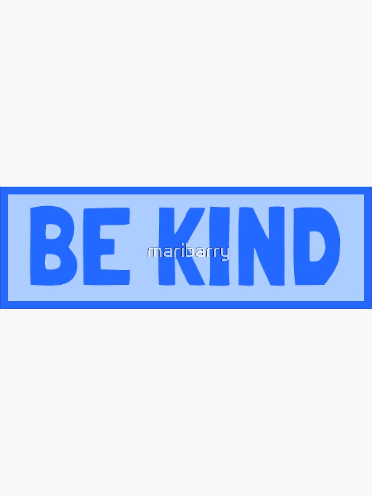 "Be Kind Blue Preppy" Sticker for Sale by maribarry | Redbubble
