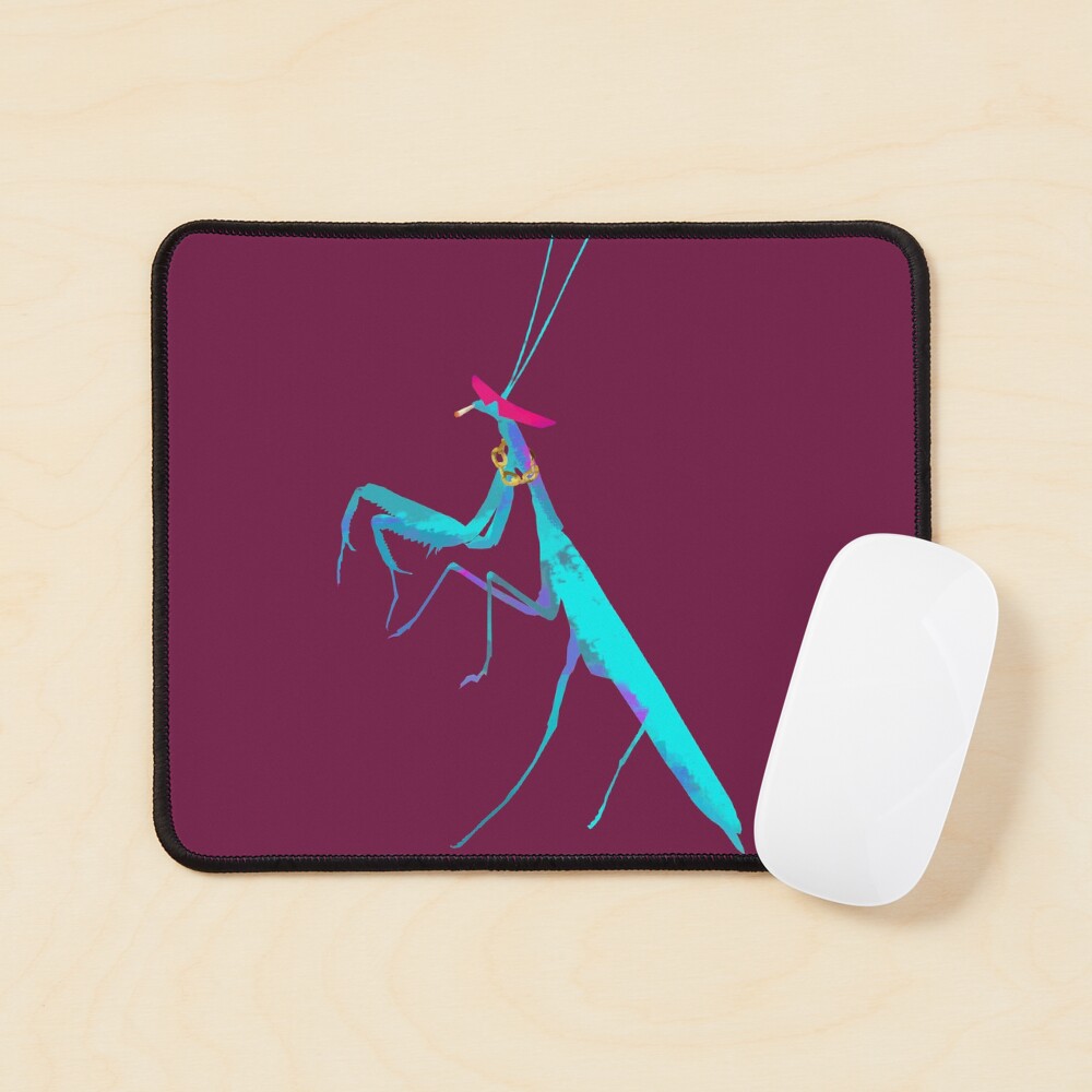 "Blue Praying Mantis Smoking a Ciggy" Poster for Sale by techno-mantis ...
