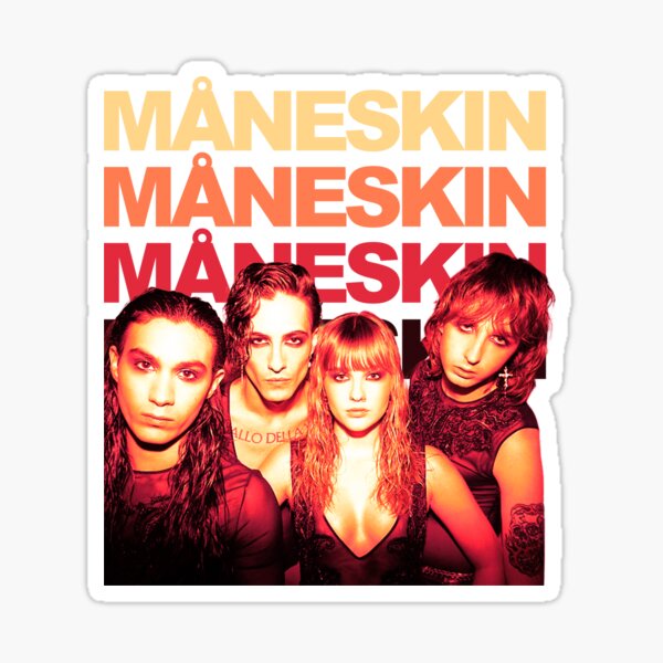 "MANESKIN Måneskin" Sticker for Sale by lacato | Redbubble