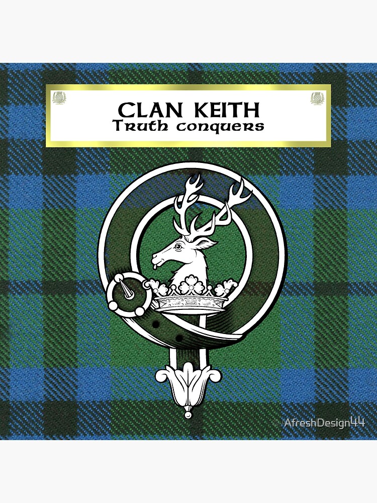 "Clan Keith Tartan Badge and Motto" Sticker for Sale by AfreshDesign44 ...