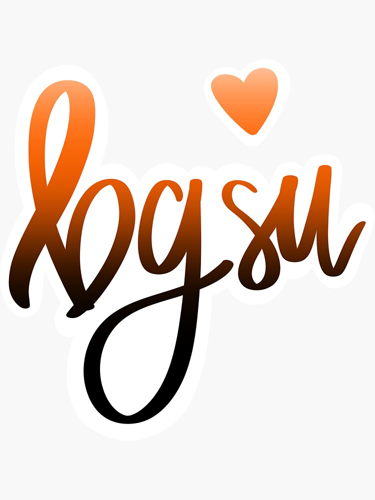 "BGSU script" Sticker for Sale by meganrecker | Redbubble