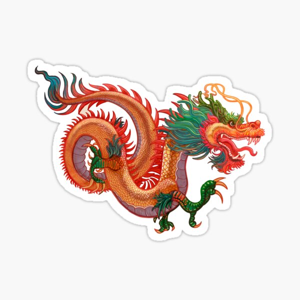 "japanese dragon" Sticker by bisly | Redbubble