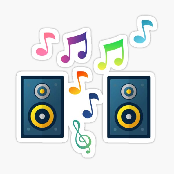 "Giant Speakers" Sticker for Sale by Ferandancer | Redbubble