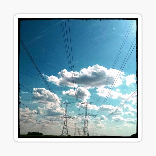 "Transmission Lines" Sticker for Sale by kaiflynn | Redbubble