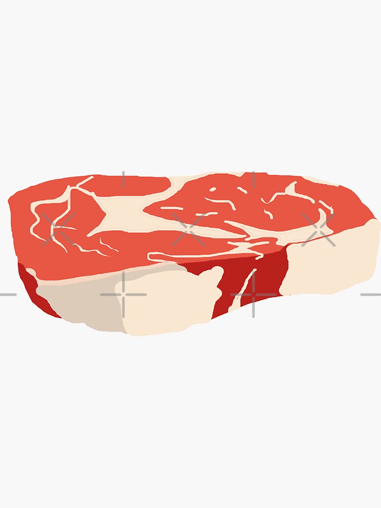 "Steak illustration" Sticker for Sale by amymh | Redbubble