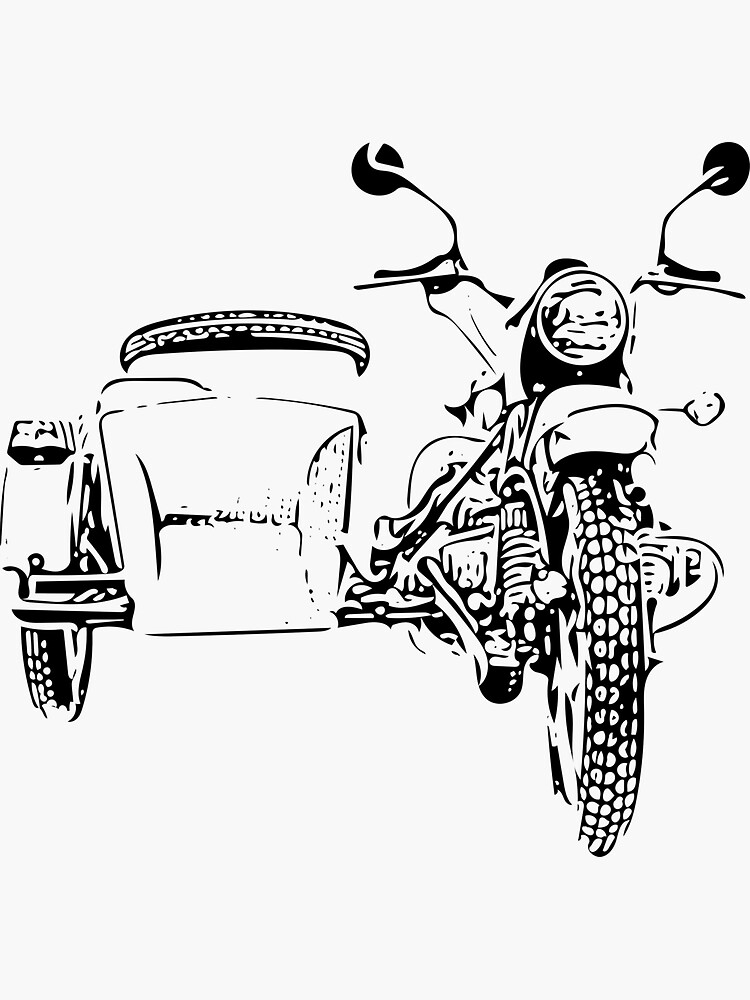 Sticker « Sidecar moto », par liiwii | Redbubble
