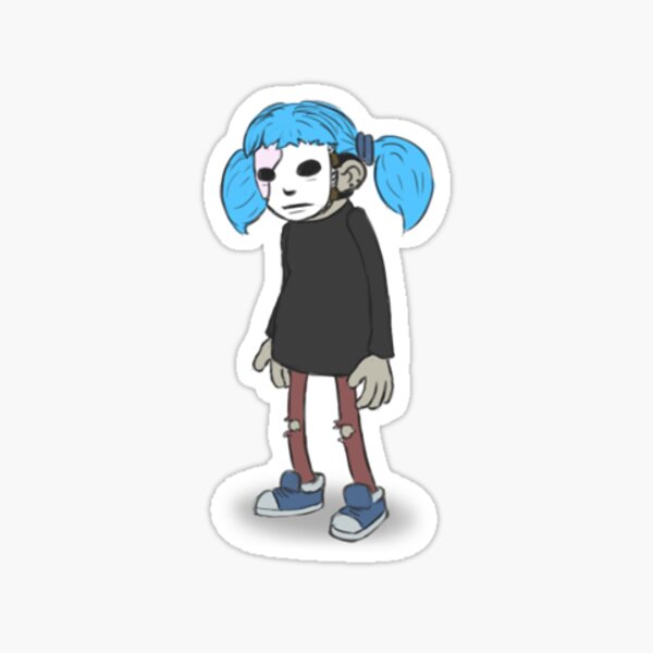 "sally face" Sticker for Sale by maddybws | Redbubble
