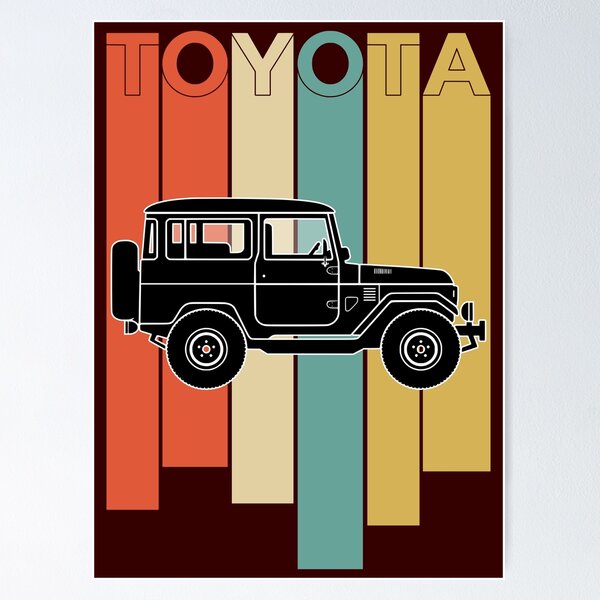 "FJ40 Land Cruiser Retro Silhouette" Poster for Sale by Groenendijk ...