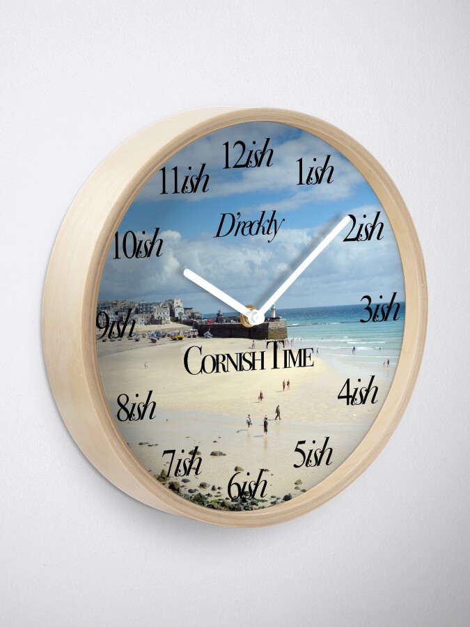 "Cornish Time, St Ives" Clock for Sale by CarolynEaton | Redbubble