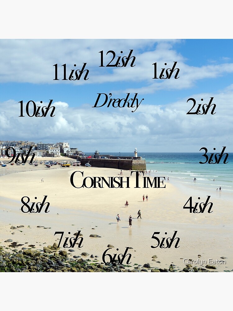 "Cornish Time, St Ives" Clock for Sale by CarolynEaton | Redbubble