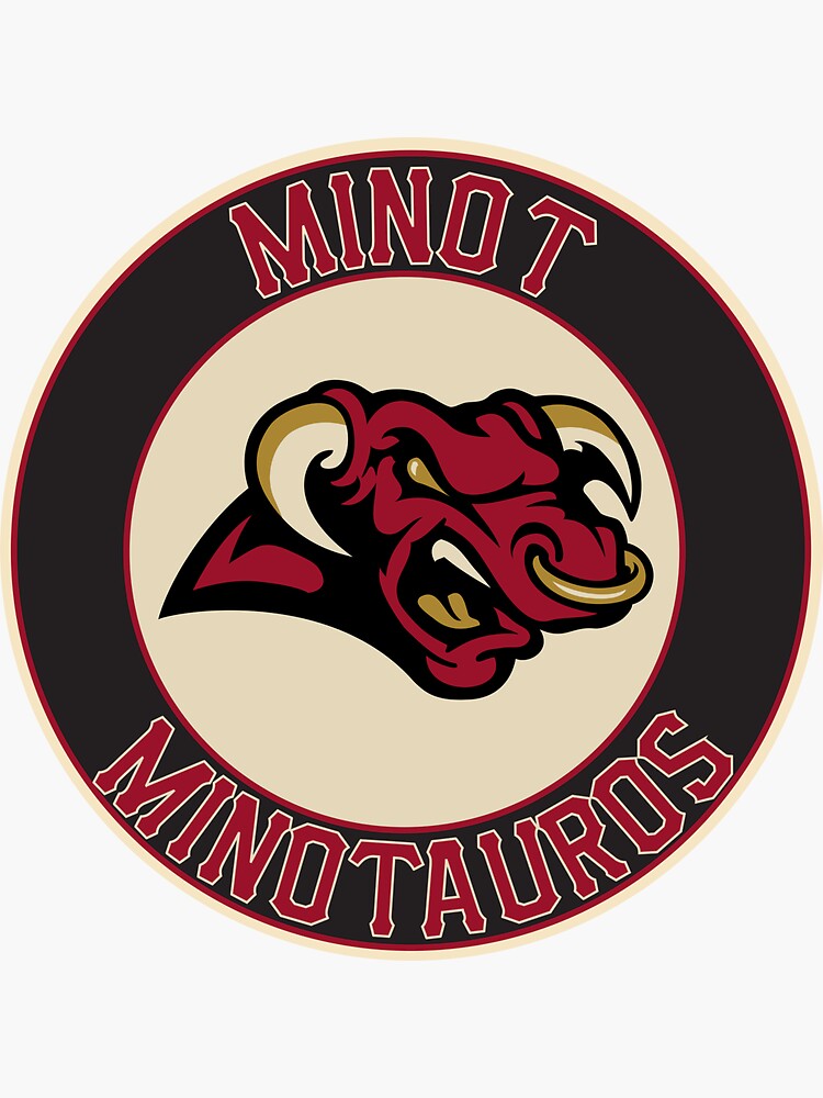 "Minot Minotauros" Sticker for Sale by TimSharNI | Redbubble