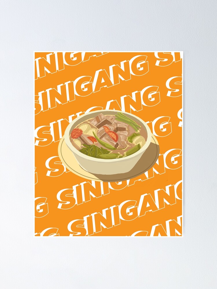 Póster «Sinigang | Cartel de la comida filipina | Cocina tagalo | Sopa ...