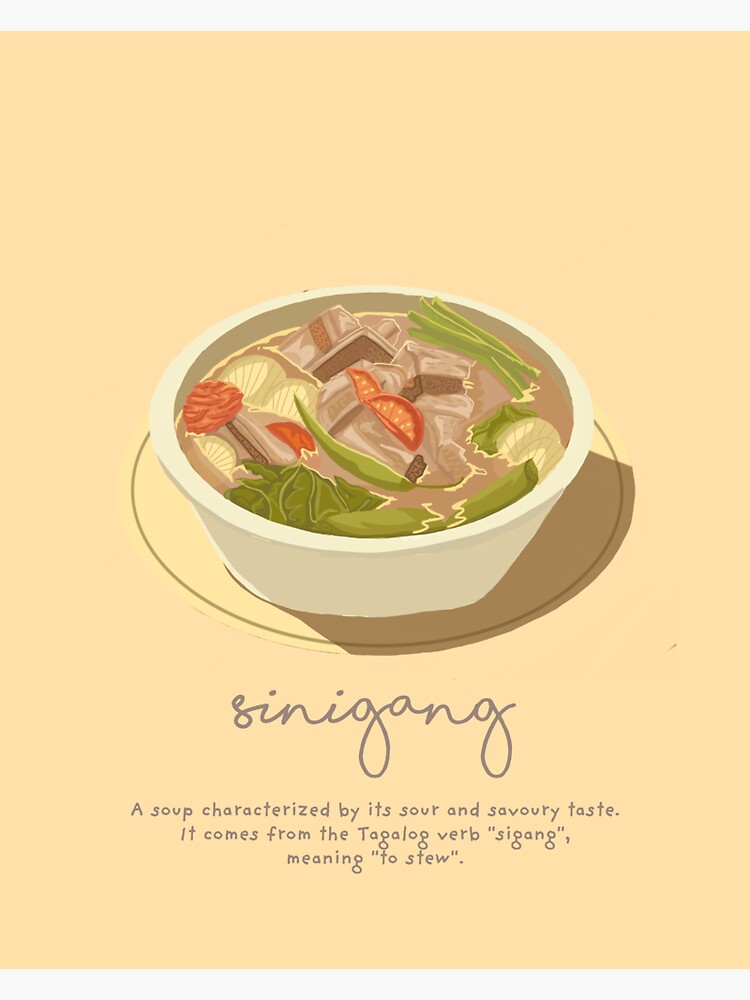 "Sinigang v2 | Filipino Food Poster | Tagalog Cuisine | Soup | Kitchen ...