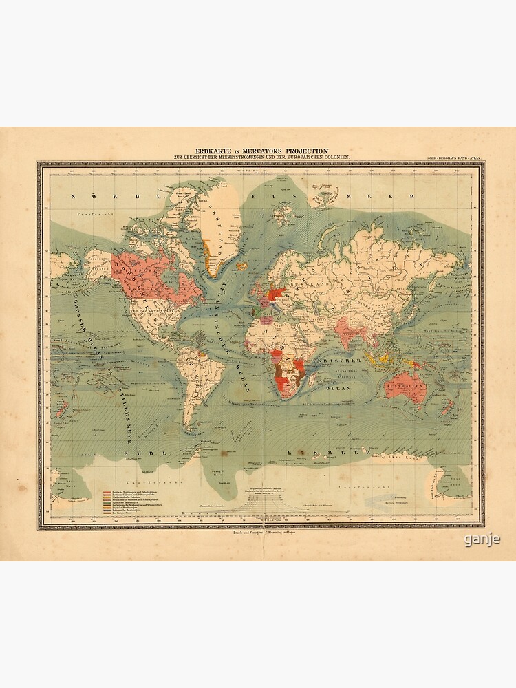 World map for an overview of the ocean currents and the European ...