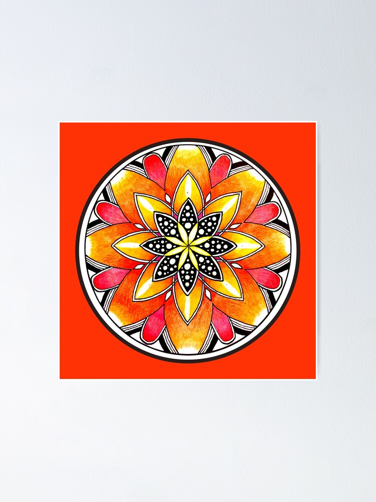 "Colourful Seed Of Life Micro Mandala Flower" Poster for Sale by chrys ...