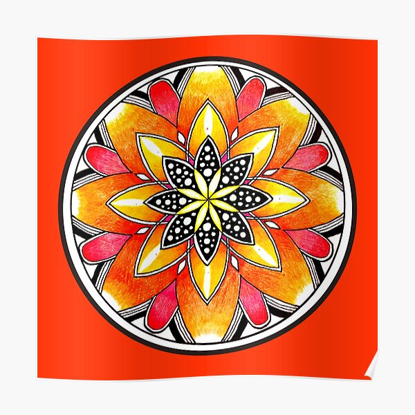"Colourful Seed Of Life Micro Mandala Flower" Poster for Sale by chrys ...