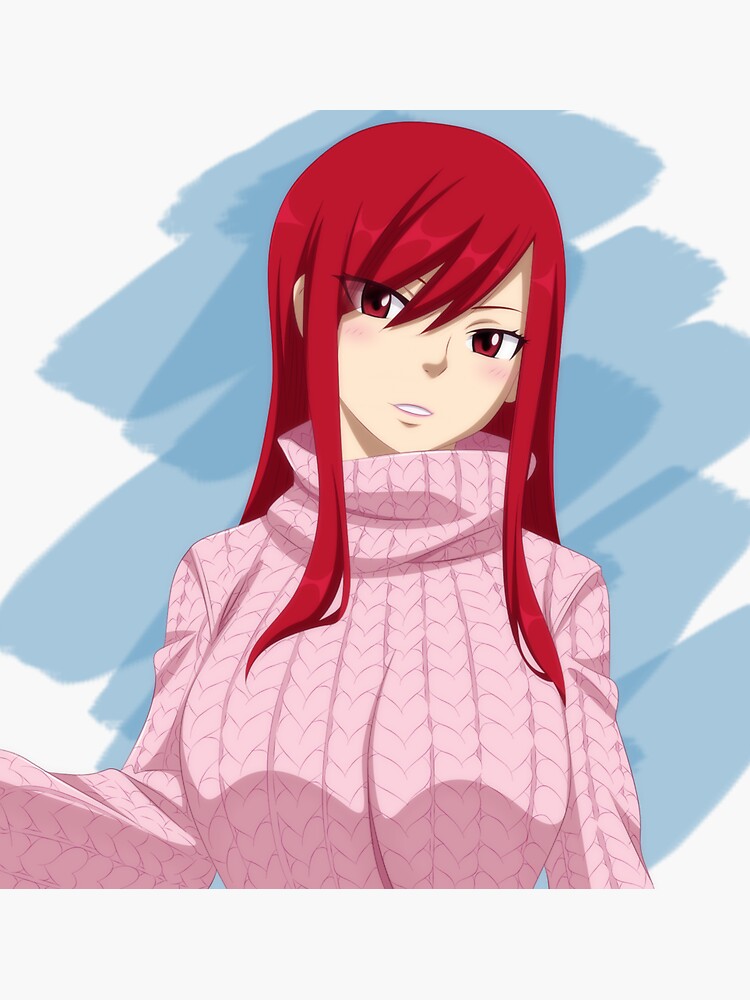 "Erza" Sticker for Sale by DarkMaza | Redbubble