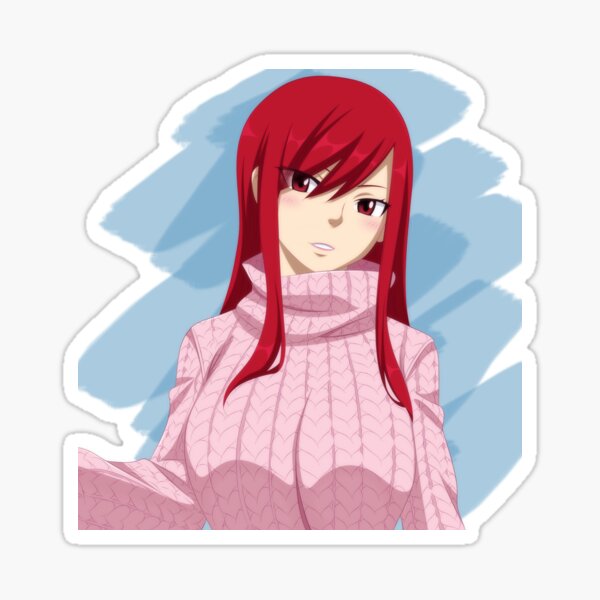 "Erza" Sticker for Sale by DarkMaza | Redbubble