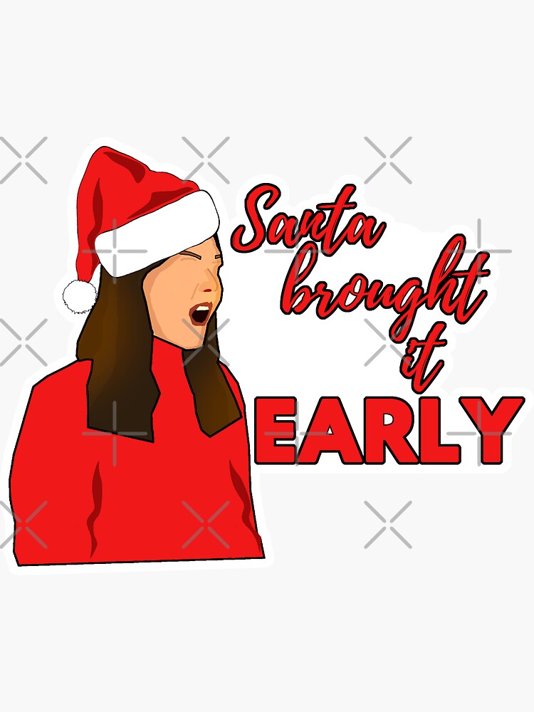 Pegatina «Pegatina Santa lo trajo temprano Tracy ITYSL» de TXGenealogy ...