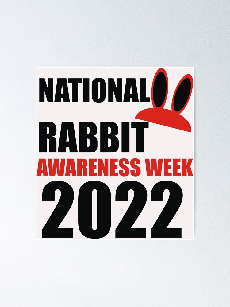 "2022 National Rabbit awareness week" Poster by Rich-clothing | Redbubble