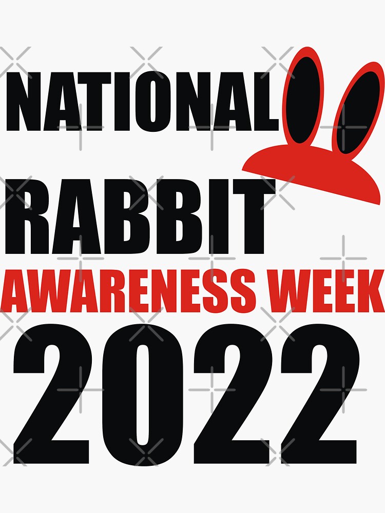 "2022 National Rabbit awareness week" Sticker for Sale by Rich-clothing ...