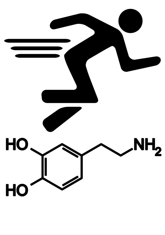 "Running on Dopamine" by NerdyWarehouse | Redbubble