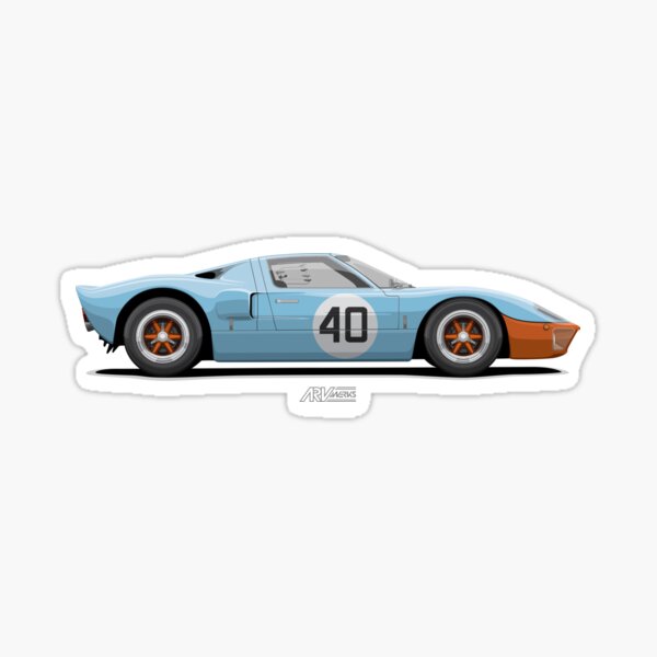 "GT40 MK1" Sticker for Sale by ARVwerks | Redbubble