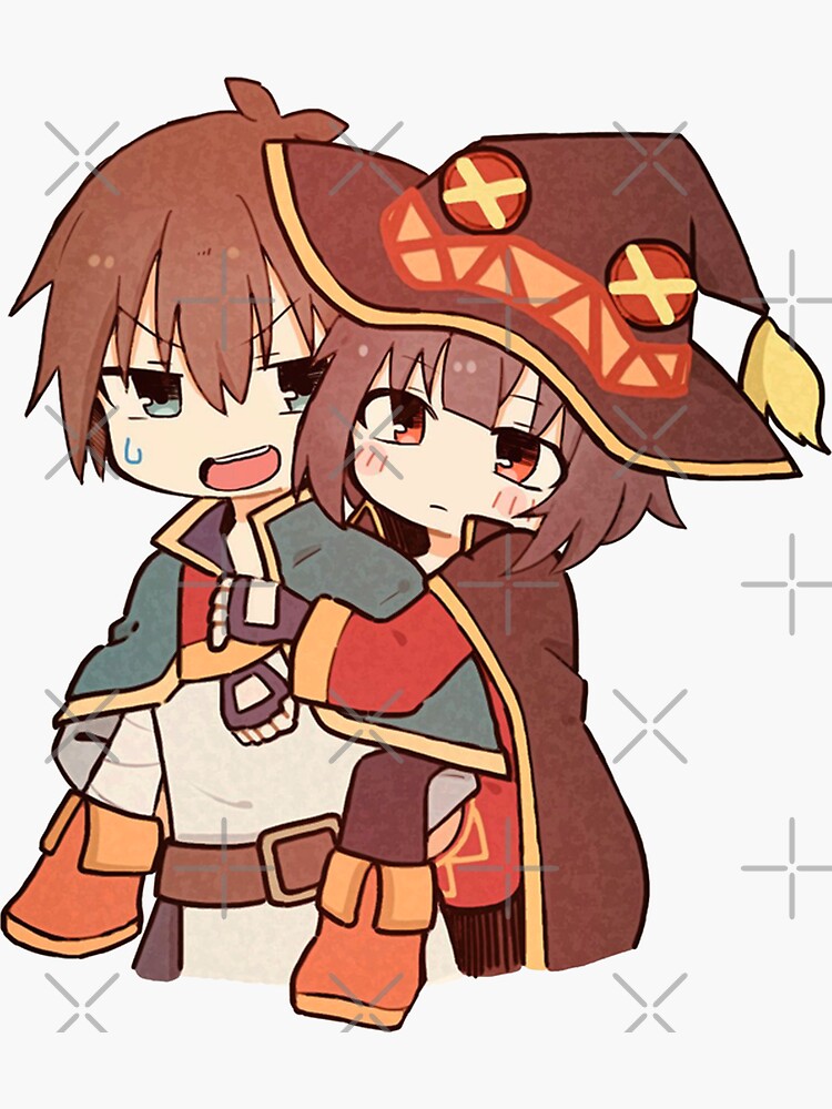 Pegatina «Konosuba-Magical Megumin and Satou Kazuma» de zeromanga ...
