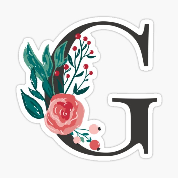 "Letter G Rose" Sticker for Sale by Terelaska | Redbubble