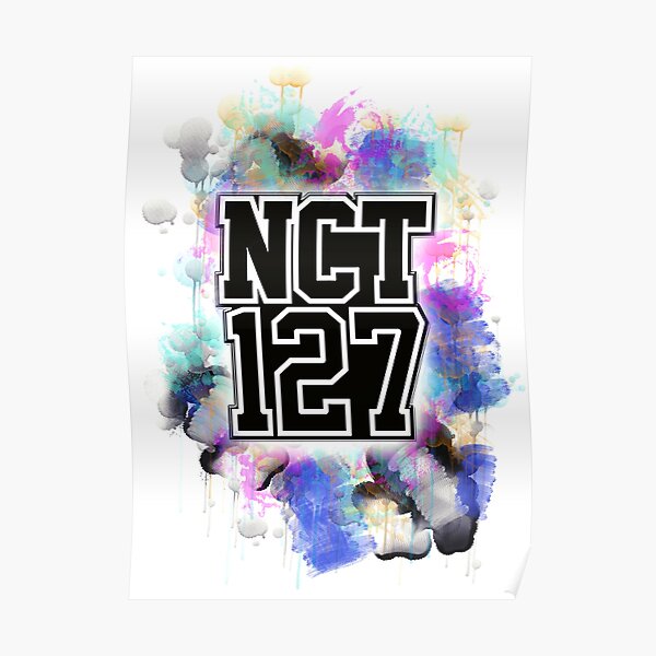 "NCT127 colorful logo" Poster for Sale by Lajibolalaa | Redbubble