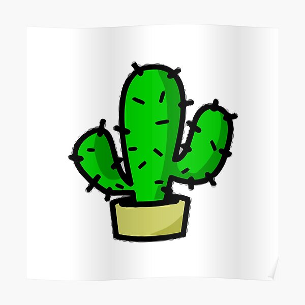 "cactus tree cartoon" Poster for Sale by violetcharlotte | Redbubble