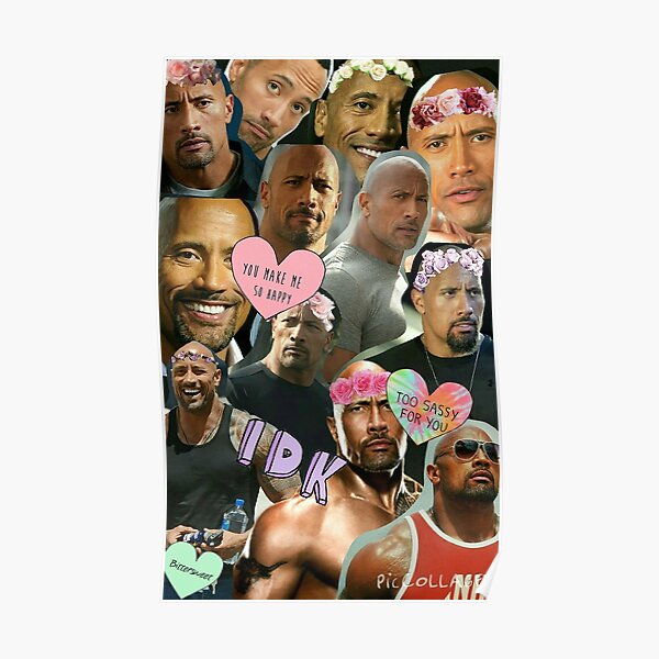 "The Rock Dwayne Johnson" Poster for Sale by Zortrait | Redbubble