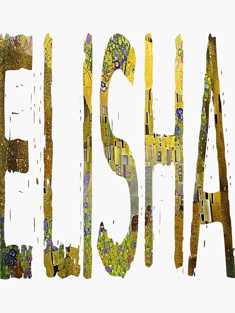"Elisha name" Sticker for Sale by Areashor | Redbubble