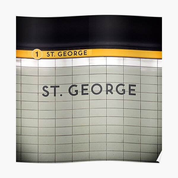 "Toronto St. George Line 1 Subway Sign" Poster by stationtoronto ...