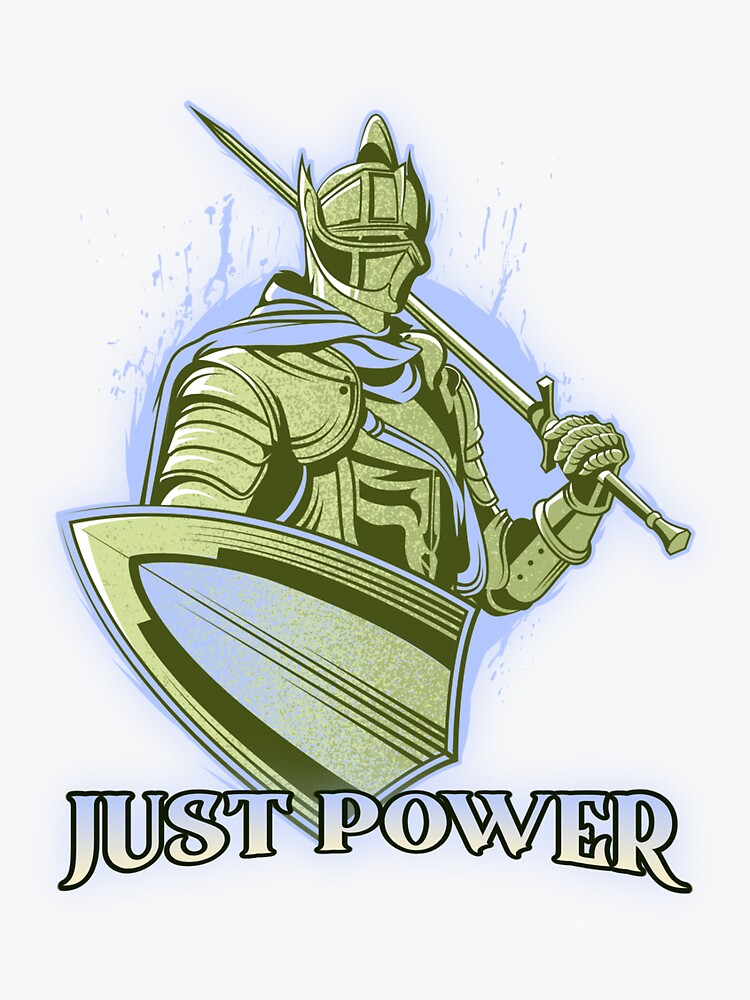 ""just power" this is the logo of this design with anime design ...