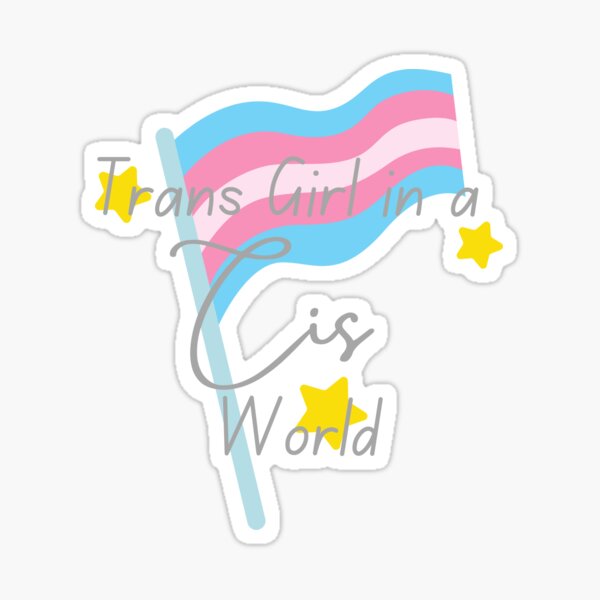 "Trans Girl in a Cis World Graphic" Sticker for Sale by SugarSkyShop ...