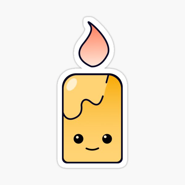 "Cute cartoon candle" Sticker for Sale by beeexplore | Redbubble