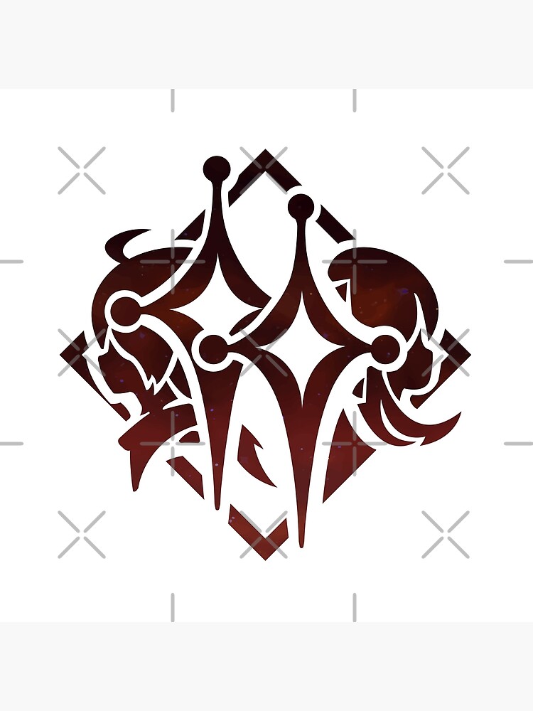 "Genshin Impact Traveler Emblem - Pyro" Art Print by GachaSlave | Redbubble