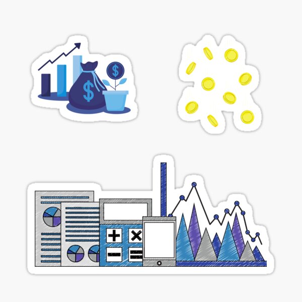 "investing in stocks " Sticker for Sale by Ziad122 | Redbubble