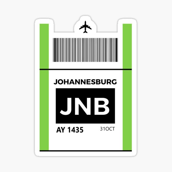 "Johannesburg" Sticker by MerchSuperb | Redbubble