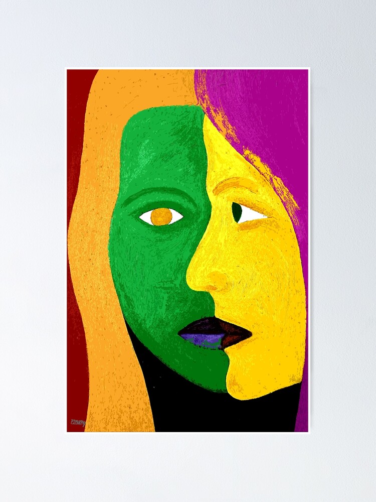 "TWO FACES" Poster by pjmurphy | Redbubble