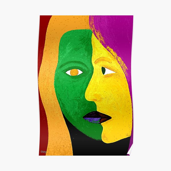 "TWO FACES" Poster by pjmurphy | Redbubble