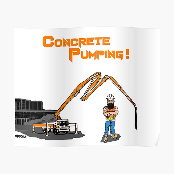 "Operator Concrete Pumping" Poster by Makitoons | Redbubble