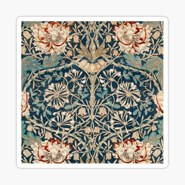 "William Morris Honeysuckle " Sticker for Sale by UtArt | Redbubble